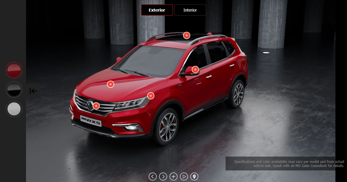 MG RX5 360 Virtual Tour